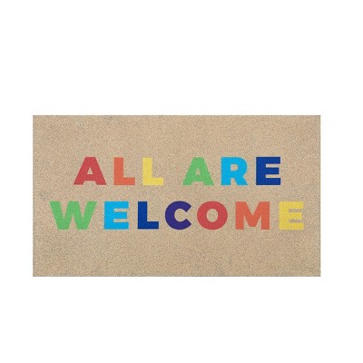 Evergreen 16 X 28 Inches All Are Welcome Welcome Door Mat | Non-slip ...