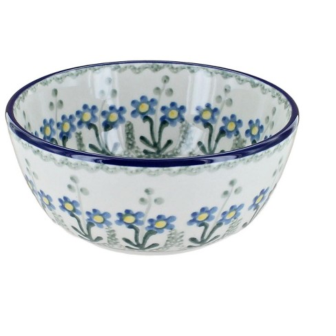 Blue Rose Polish Pottery Blue Posy Dessert Bowl : Target