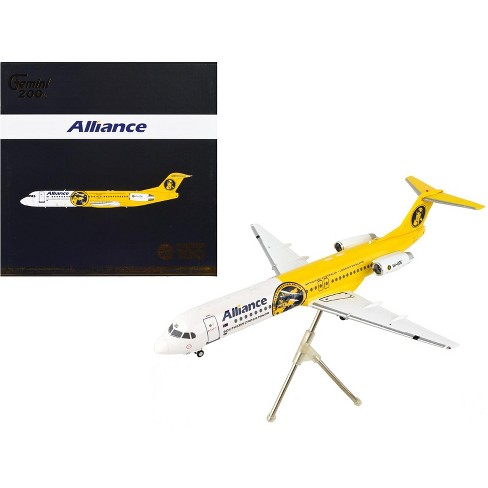 Fokker F100 Commercial Aircraft Alliance Airlines White & Yellow ...