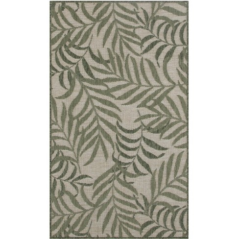 Nourison 3' X 5' Garden Oasis Tropical Flatweave Indoor Outdoor Area ...