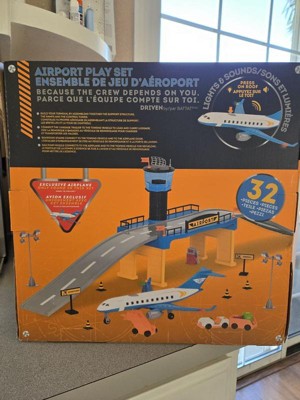 Driven By Battat – Airport Playset With Toy Airplane (32pc) – Micro ...