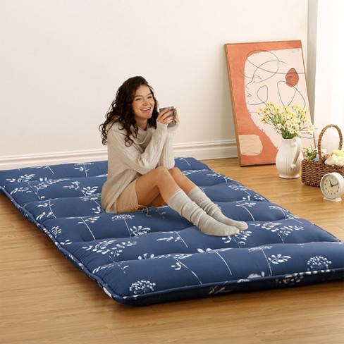 Whizmax Japanese Style Futon Mattress, Floral Print Floor Mattresses ...