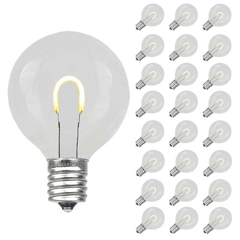Novelty Lights Warm White Glass G50 Globe Hanging Dimmable Led String ...