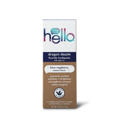 Hello Dragon Dazzle Blue Raspberry Fluoride Toothpaste - 4.2oz : Target