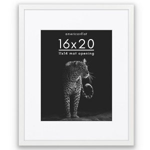 Americanflat 16x20 Gallery-Style Picture Frame with Mat to Secure ...