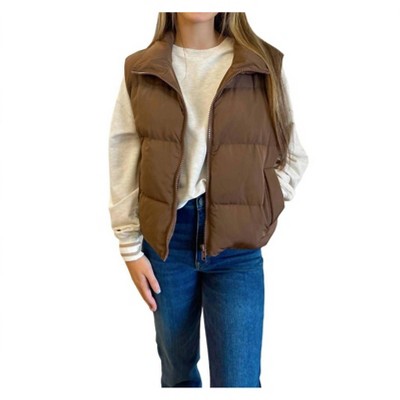 Women's Cropped Puffer Vest - Entro 2x : Target