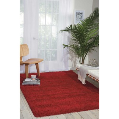 Nourison Amore Red Shag Area Rug Amor1 7'10" X 10'10" : Target