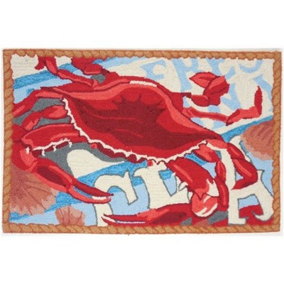 Homefires Fresh Catch Crab Indoor Rug Only – Coastal-Inspired, Soft ...