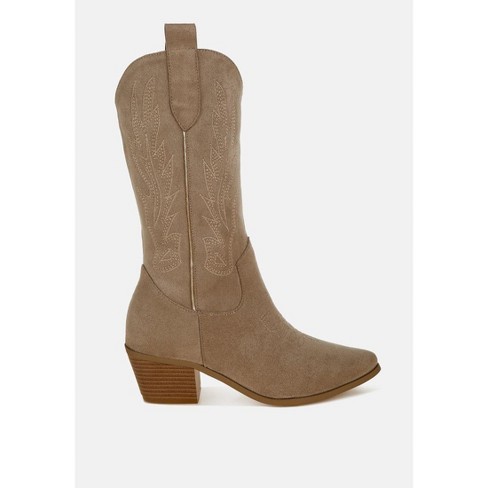 Mae Embroidery Detail Cowboy Boots : Target
