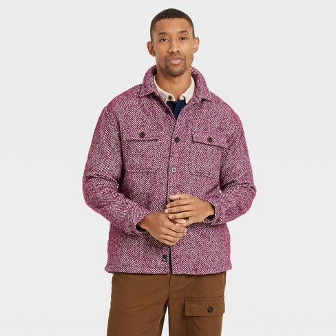 Houston White Adult Herringbone Shacket - Red S : Target