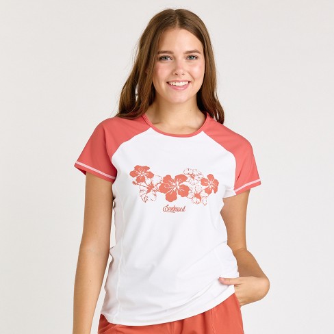 Calypsa - Loose Fit Adele Swim Top - Sunkissed / Rust - 1x : Target