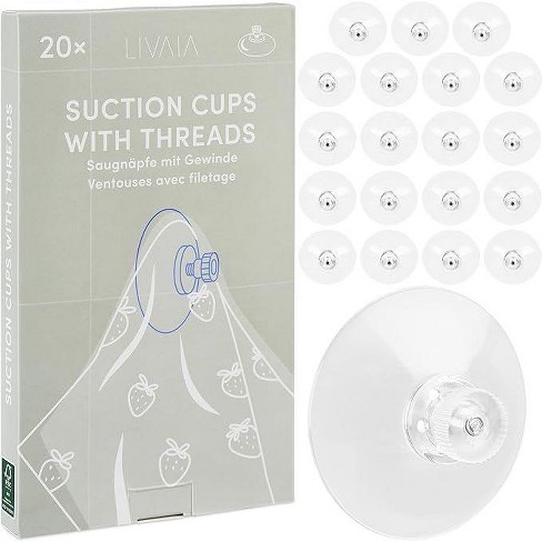 Livaia 20 Threaded Suction Cup With Knurled Nut, Clear : Target
