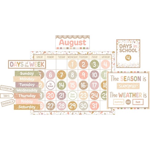 Teacher Created Resources® Terrazzo Tones Calendar Bulletin Board Set ...