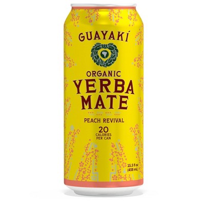 Guayaki Yerba Mate Peach Revival - 15.5 Fl Oz Can : Target