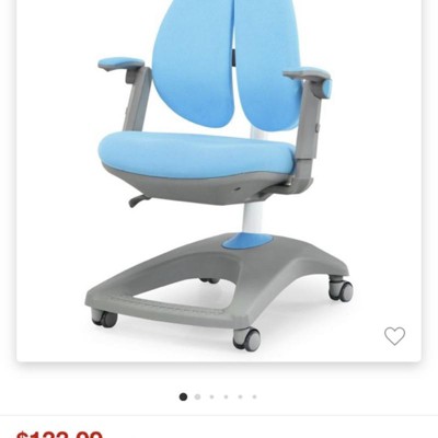 Costway Kids Desk Study Chair Adjustable Height Depth W/ Sit-brake ...