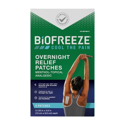 Biofreeze Overnight Joint And Muscle Pain Relief Patches - 4ct : Target
