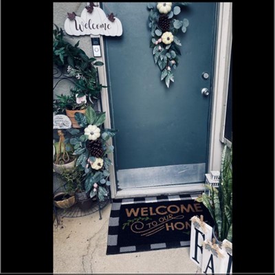 1'6"x2'6"/18"x30" Welcome To Our Home Doormat Black - Threshold™ : Target