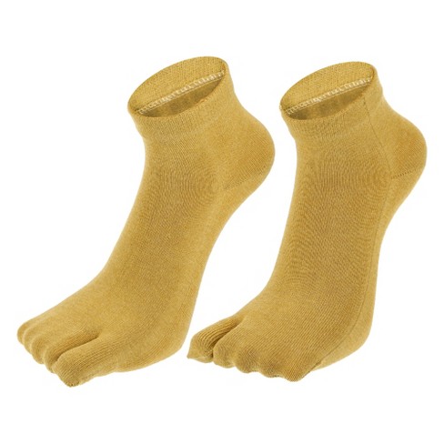 Unique Bargains Full Finger Two Toe Socks 1 Pair Yellow : Target
