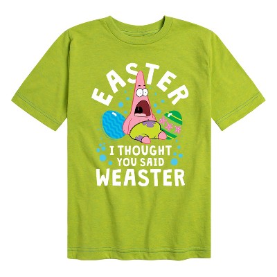 Boys' Spongebob Squarepants Easter Weaster Short Sleeve Graphic T-shirt ...