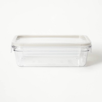 4pc (set Of 2) 5.5 Cup Plastic Rectangle Food Storage Container Set ...