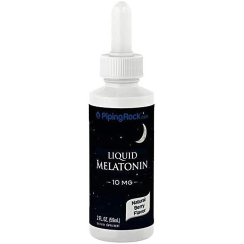 Piping Rock Liquid Melatonin 10mg | 2 Fl Oz | Natural Berry Flavor : Target