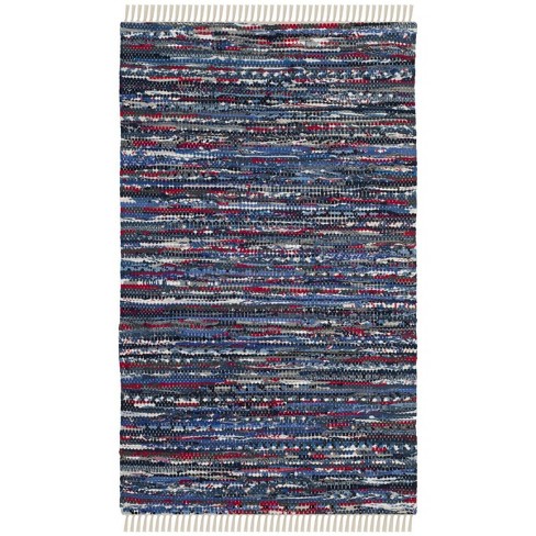 Rag Rug Rar128 Hand Woven Indoor Accent Rug - Blue/multi - 2'6"x4 ...