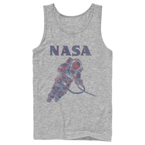 Men's Nasa Neon Astronaut Cowboy In Space Tank Top - Athletic Heather ...