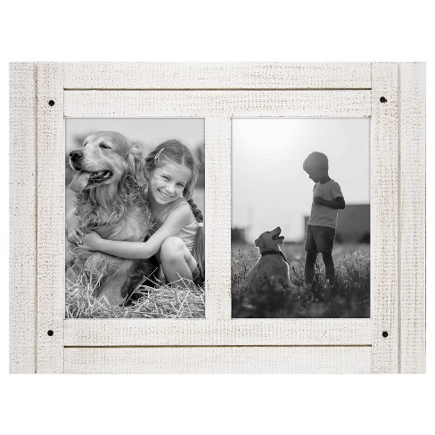 Americanflat Collage Picture Frame In With Two Displays Textured Wood ...
