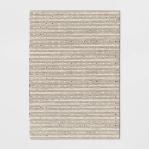 7'x10' Woven Striped Flatweave Rug Black/cream - Threshold™ : Target