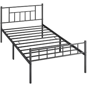 Black twin bed frame metal store