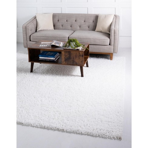 Unique Loom 8' 0 X 8' 0 Davos Shag White Area Rug : Target