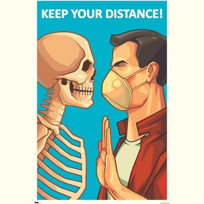 Trends International Keep Your Distance Unframed Wall Poster Prints ...