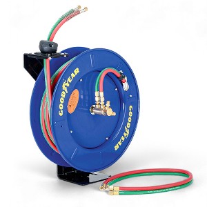 Goodyear Welding Hose Reel - 1/4" x 65 Ft Twin Oxygen Acetylene Hoses ...