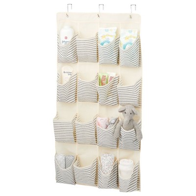 Mdesign Fabric Over Door Hanging Child/kids Storage Organizer : Target