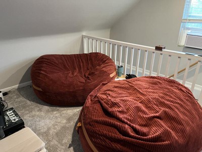 Big Joe Xl Bean Bag Chair With Removeable Cover, Foam Filled, Brushed ...