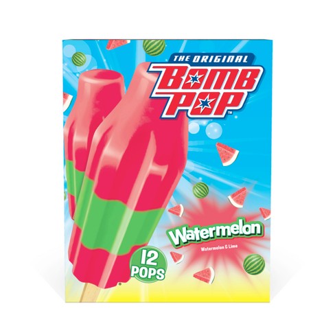 The Original Bomb Pop Frozen Watermelon Pops - 21oz/12ct : Target