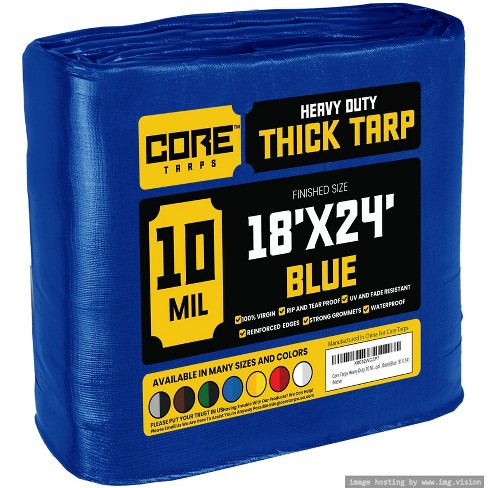 Core Tarps 216'' X 288'' Heavy Duty 10 Mil Tarp Cover, Uv Resistant ...