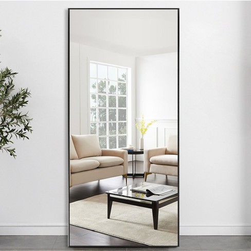 Dovelina Modern Rectangular Metal Framed Full Length Mirror Free ...