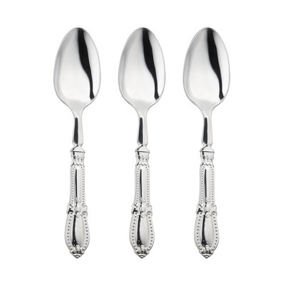 Smarty Had A Party Shiny Metallic Silver Hammered Plastic Spoons (1000 ...