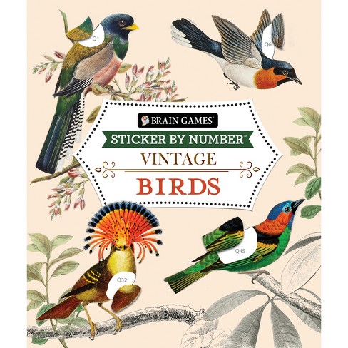 Brain Games - Sticker By Number - Vintage: Birds - By Publications ...