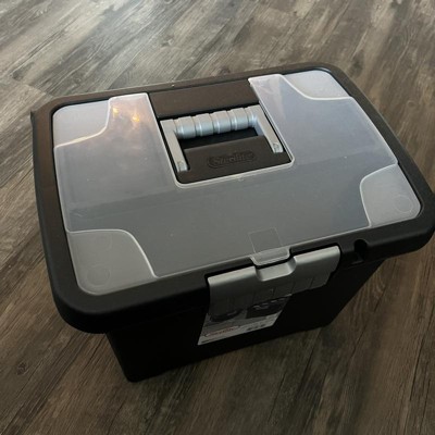 Sterilite Medium Letter File Box Black : Target