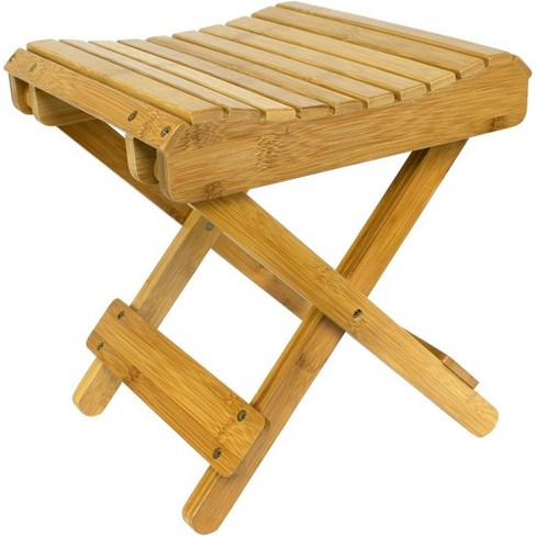 Sorbus Bamboo Folding Step Stool Bench - Great For Bathroom, Spa, Sauna ...