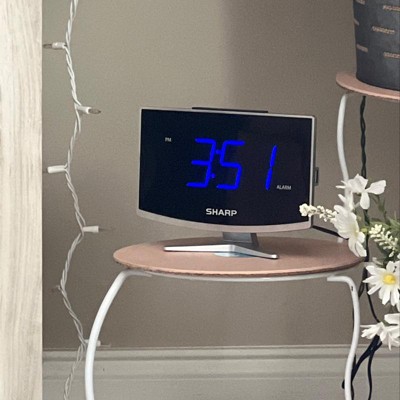 Jumbo Led Curved Display Alarm Clock - Sharp: Usb Charging Port, High ...