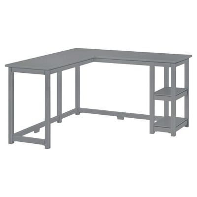 Max & Lily Corner Desk With Shelves, 47 Inch, Grey : Target