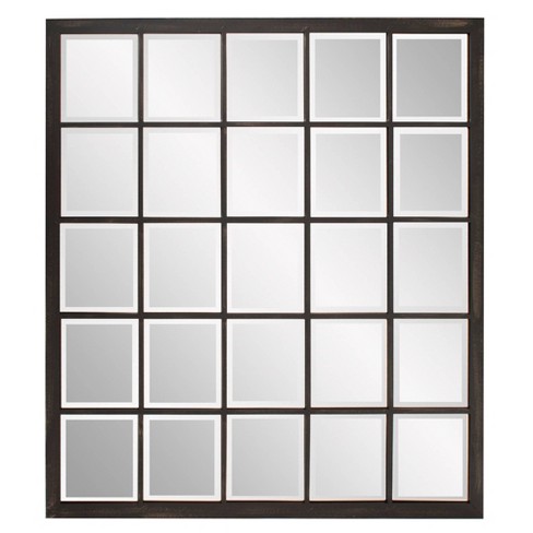 Howard Elliott Metal Framed Beveled Superior Wall Mirror: Oil Rubbed ...