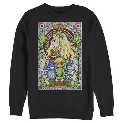 Men's Nintendo Legend Of Zelda Glass Sweatshirt : Target