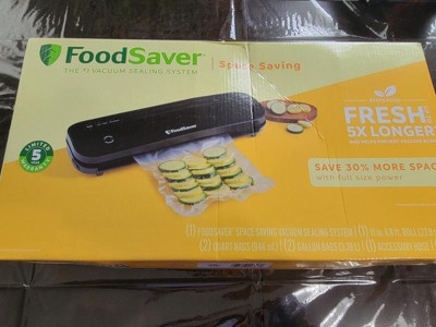 Foodsaver Space-saving Vacuum Sealer With Bags And Roll Black : Target