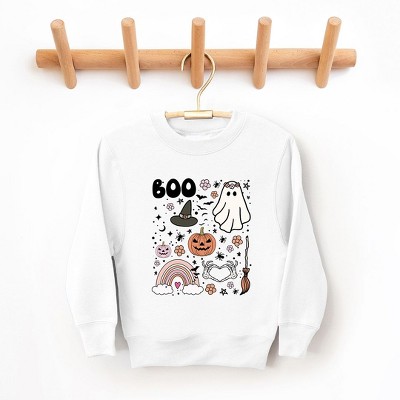 The Juniper Shop Boo Collage Youth Graphic Sweatshirt - L - White : Target