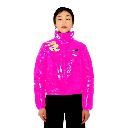Members Only Space Jam High Shine Puffer With Printed Lining Jacket ...