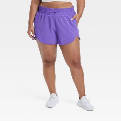 Women's Active Light High-rise Shorts 3" - All In Motion™ Purple 3x ...